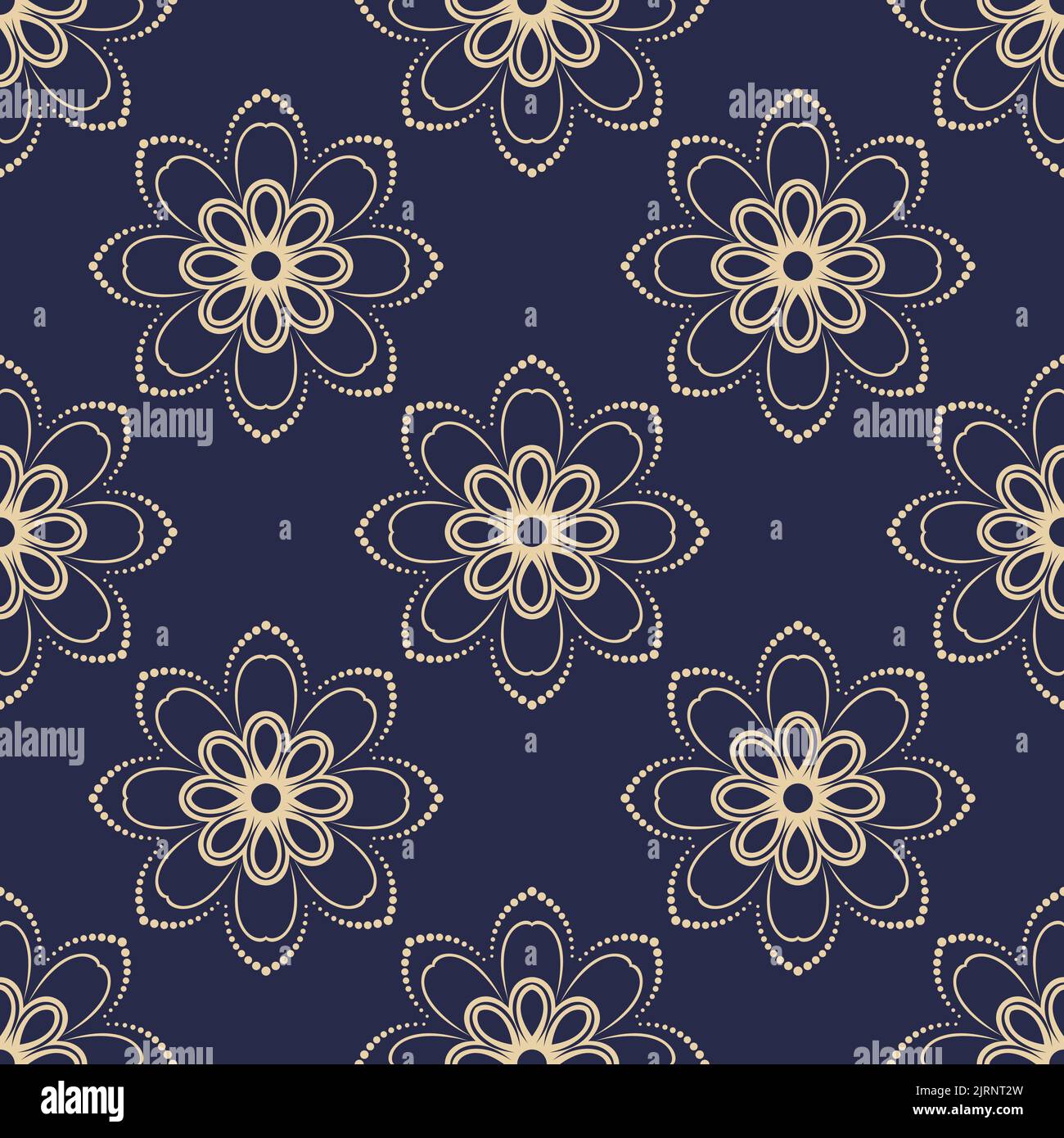 Floral vector ornament. Seamless abstract classic background with ...