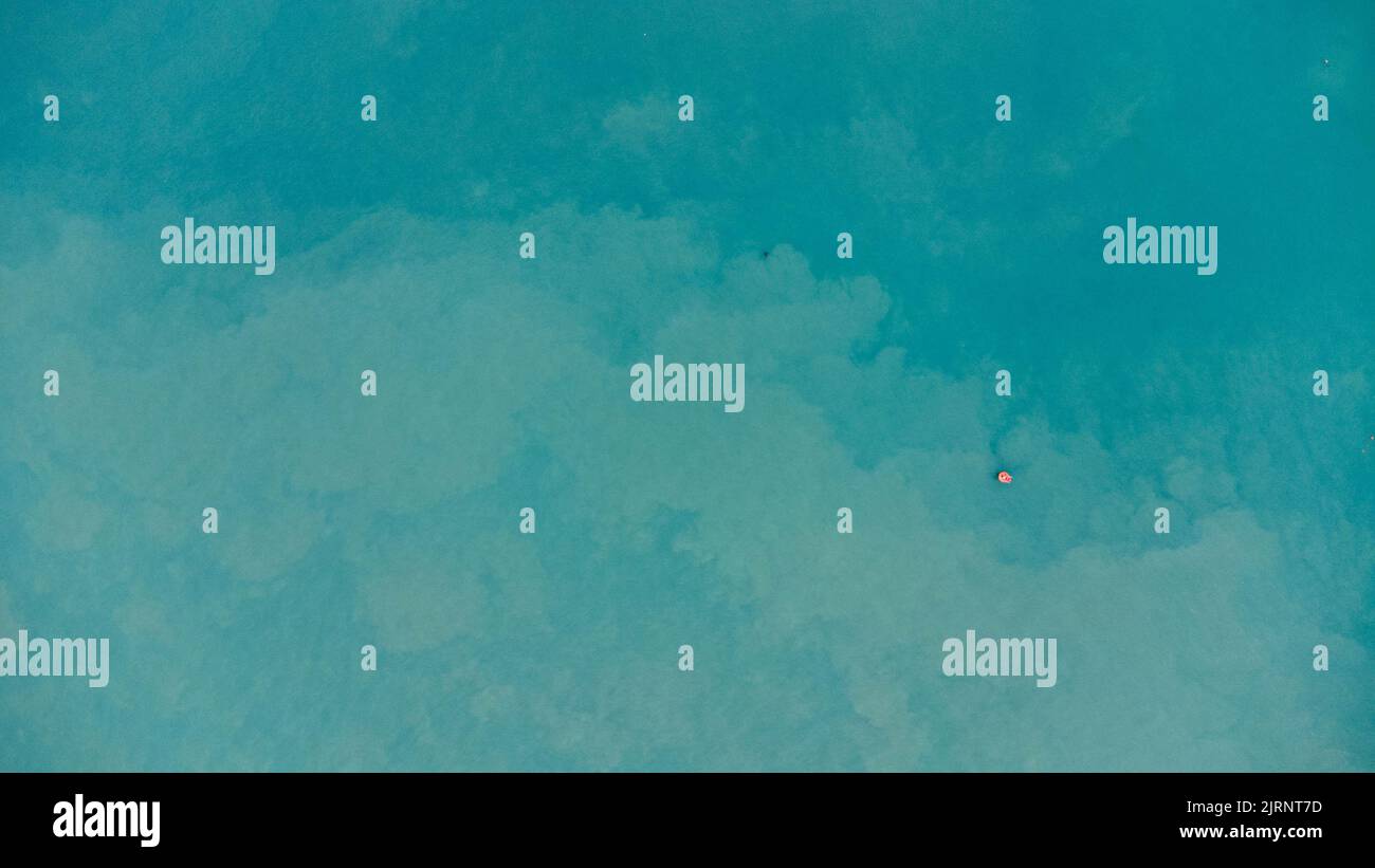 Aerial view from the drone of the sea. background image of sea surface ...