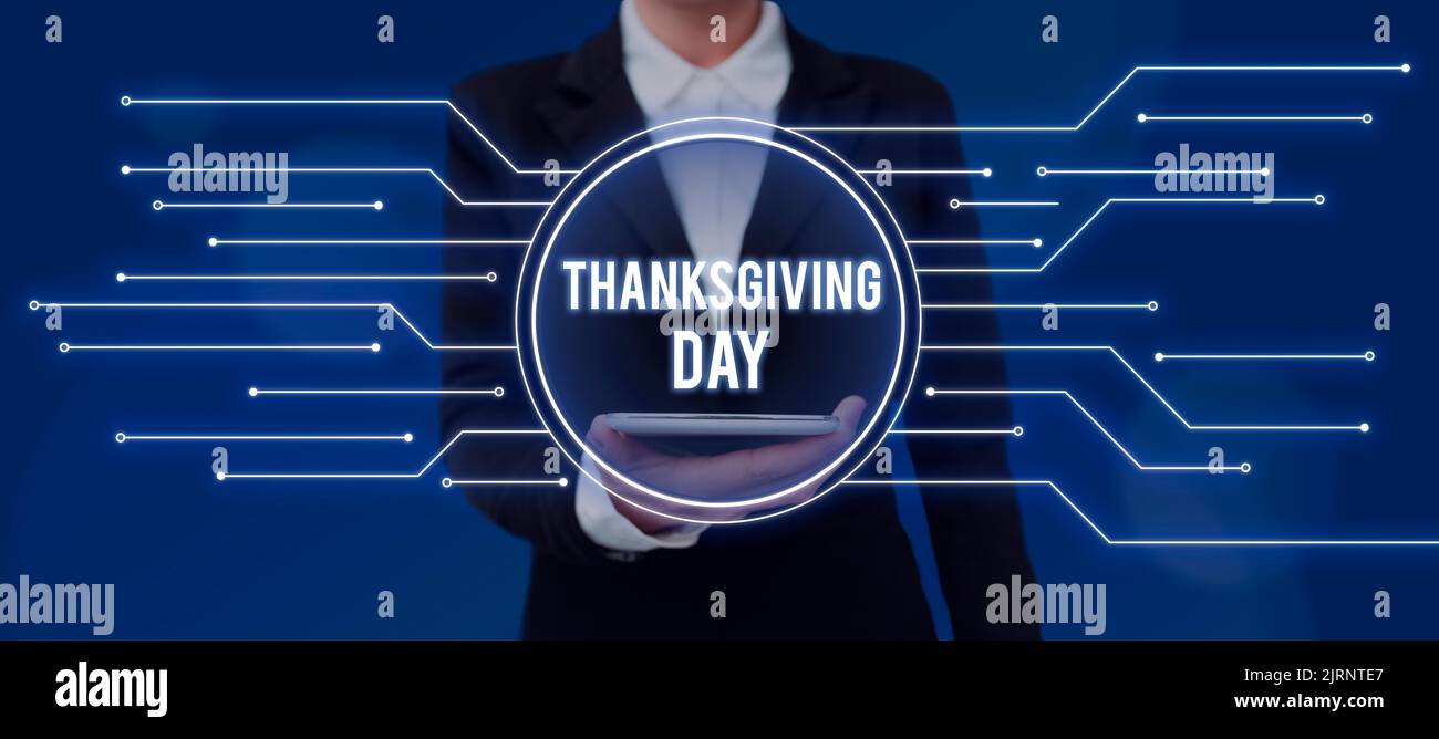 Writing displaying text Thanksgiving Day. Word Written on Celebrating ...