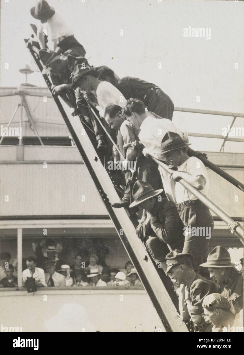 Neptune Ceremony. From: World War I photograph album, 1919, by Herbert ...