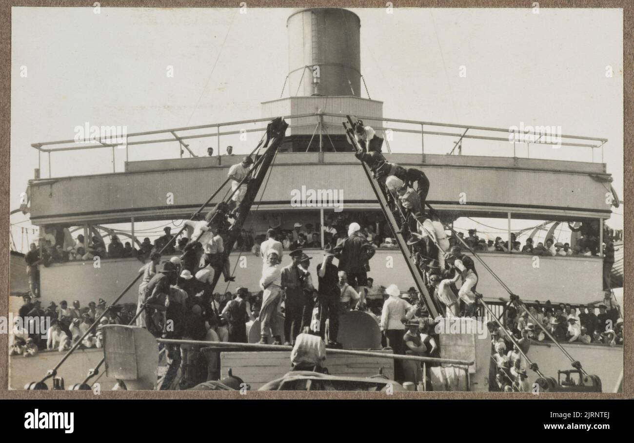 Neptune Ceremony. From: World War I photograph album, 1919, by Herbert ...