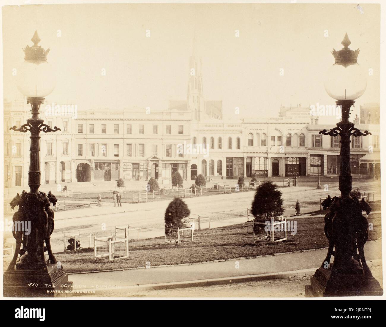 The Octagon - Dunedin, 1800s, Dunedin, by Burton Brothers Stock Photo ...