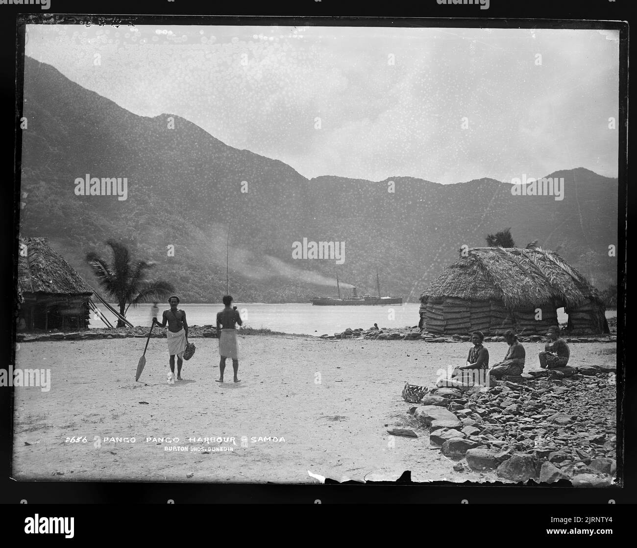 Pango Pango (sic) Harbour, Samoa, 1884, Dunedin, by Burton Brothers ...