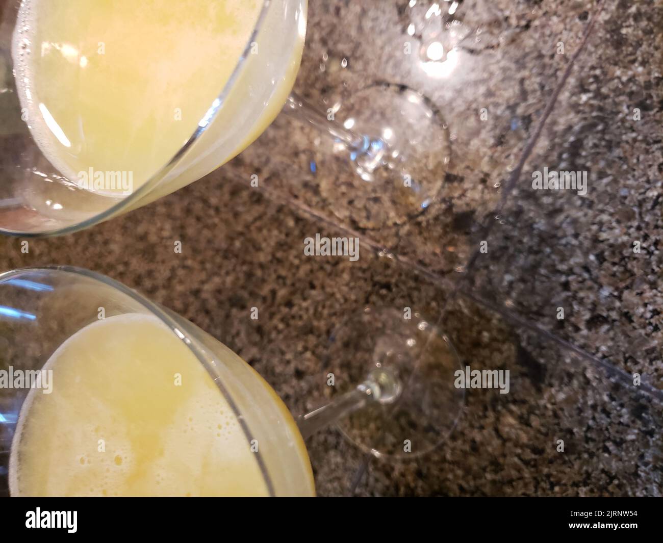 Orange Blossom Cocktail Sitting on a Granite Countertop Stock Photo - Alamy