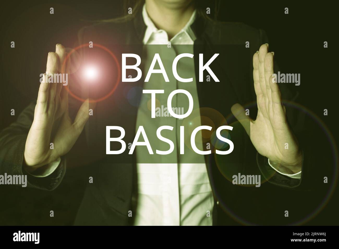 Text caption presenting Back To Basics. Word for Return simple things ...