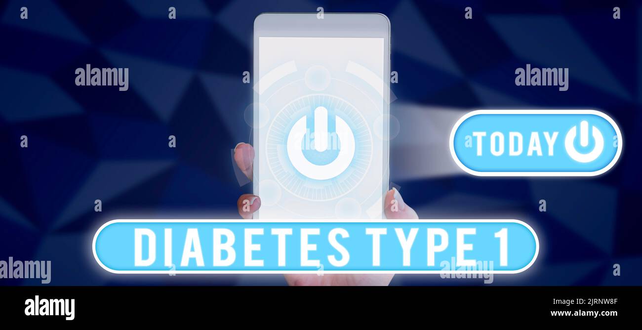 Conceptual display Diabetes Type 1. Business concept condition in which ...