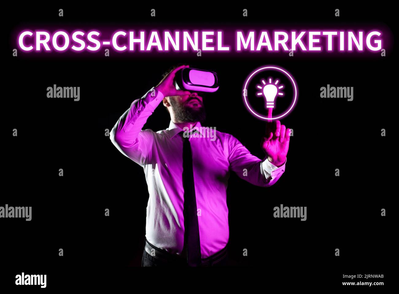 Handwriting text Cross Channel Marketing. Internet Concept Engaging ...