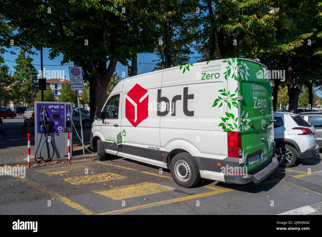 Fossano Italy August 25 2022 Brt Express Courier Electric Van Fossano Italy August 25 2022 Brt Express Courier Electric Van