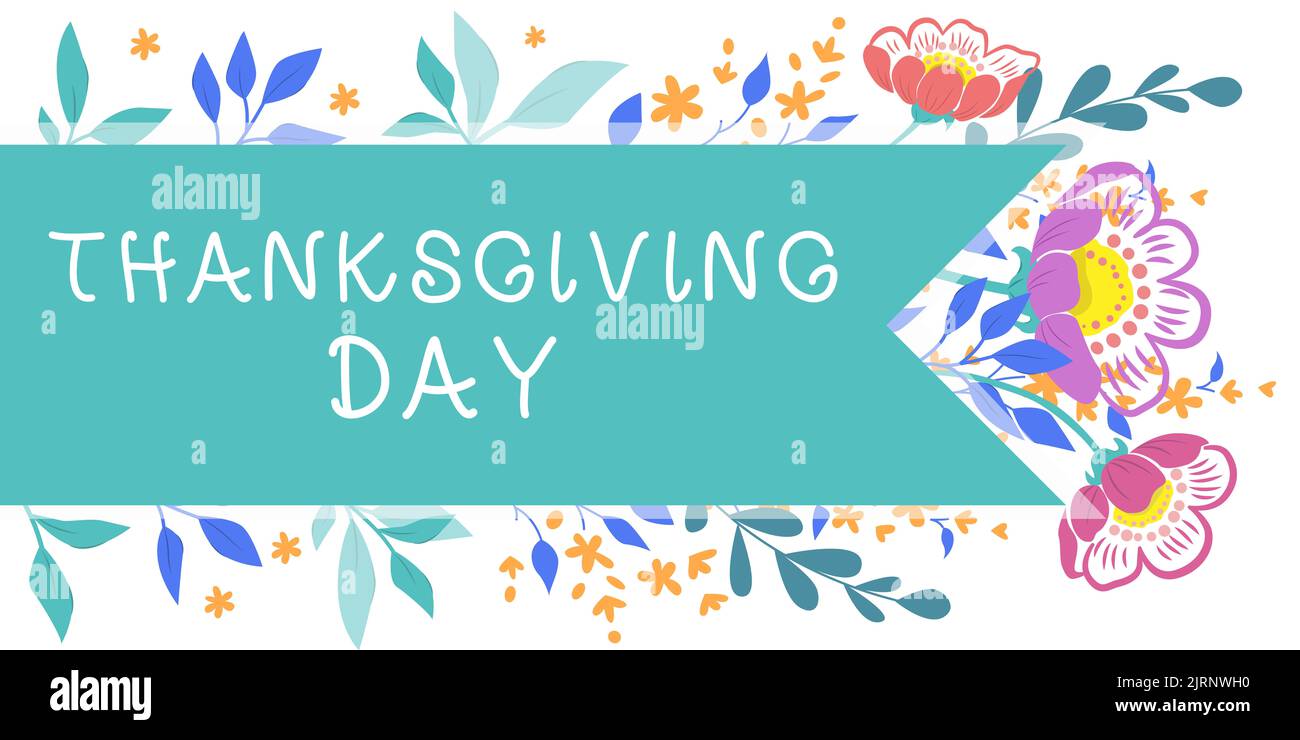 Hand writing sign Thanksgiving Day. Business idea Celebrating ...