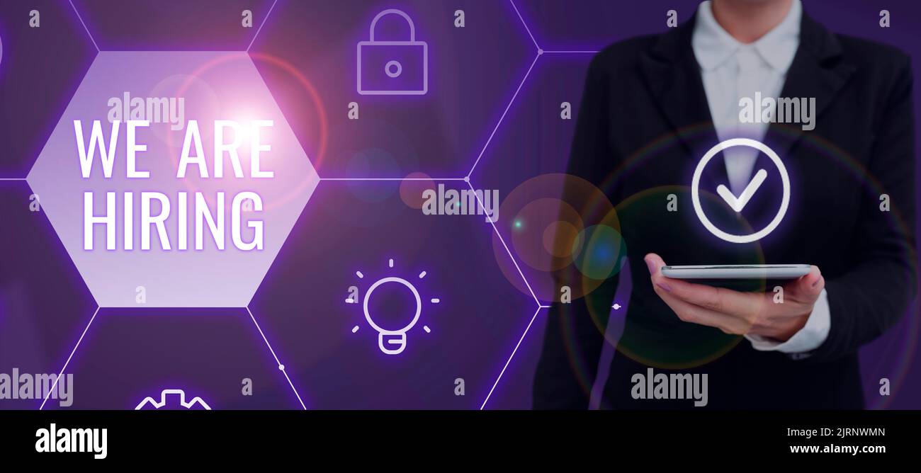 Conceptual display We Are Hiring. Word for Workforce Wanted HR ...