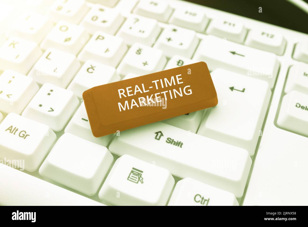 Conceptual caption Real Time Marketing. Word for Creating a strategy ...