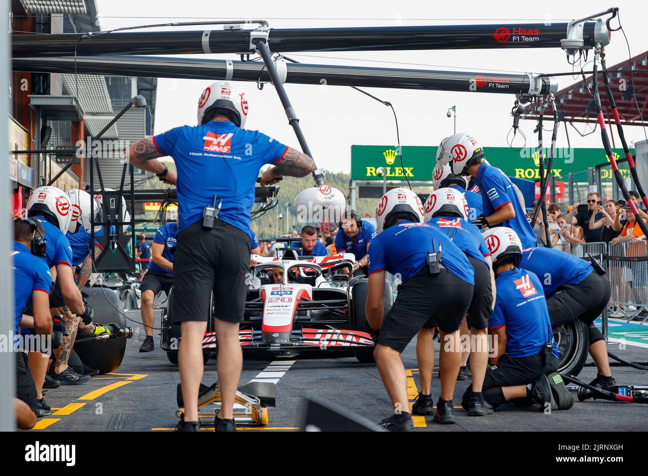 Haas F1 Team, ambiance, pitlane, pit stop practice during the Formula 1 ...