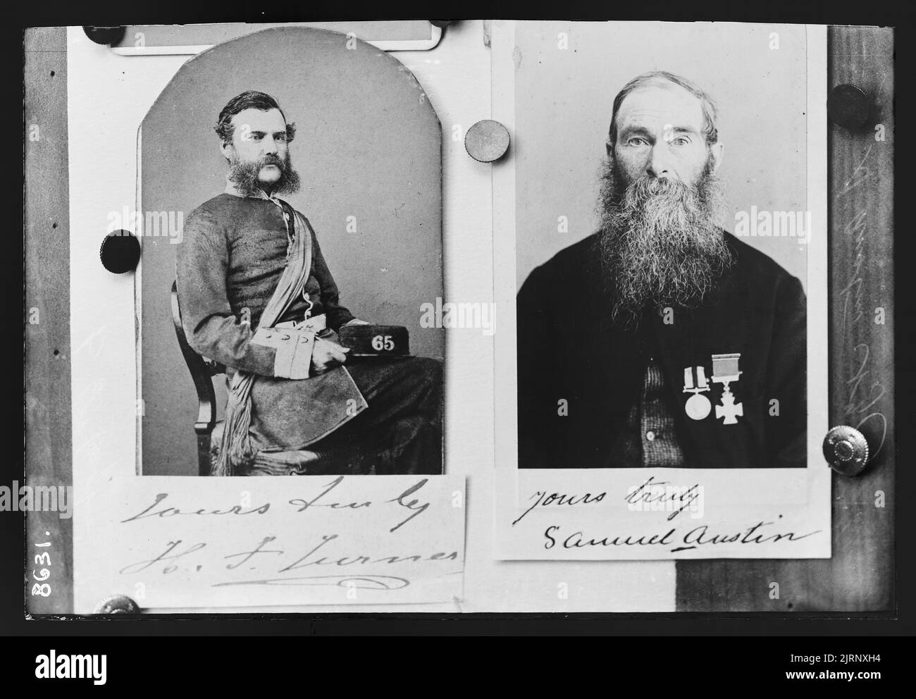 Portraits Of Captain Hf Turner And Sergeant Samuel Austin Of The 65th