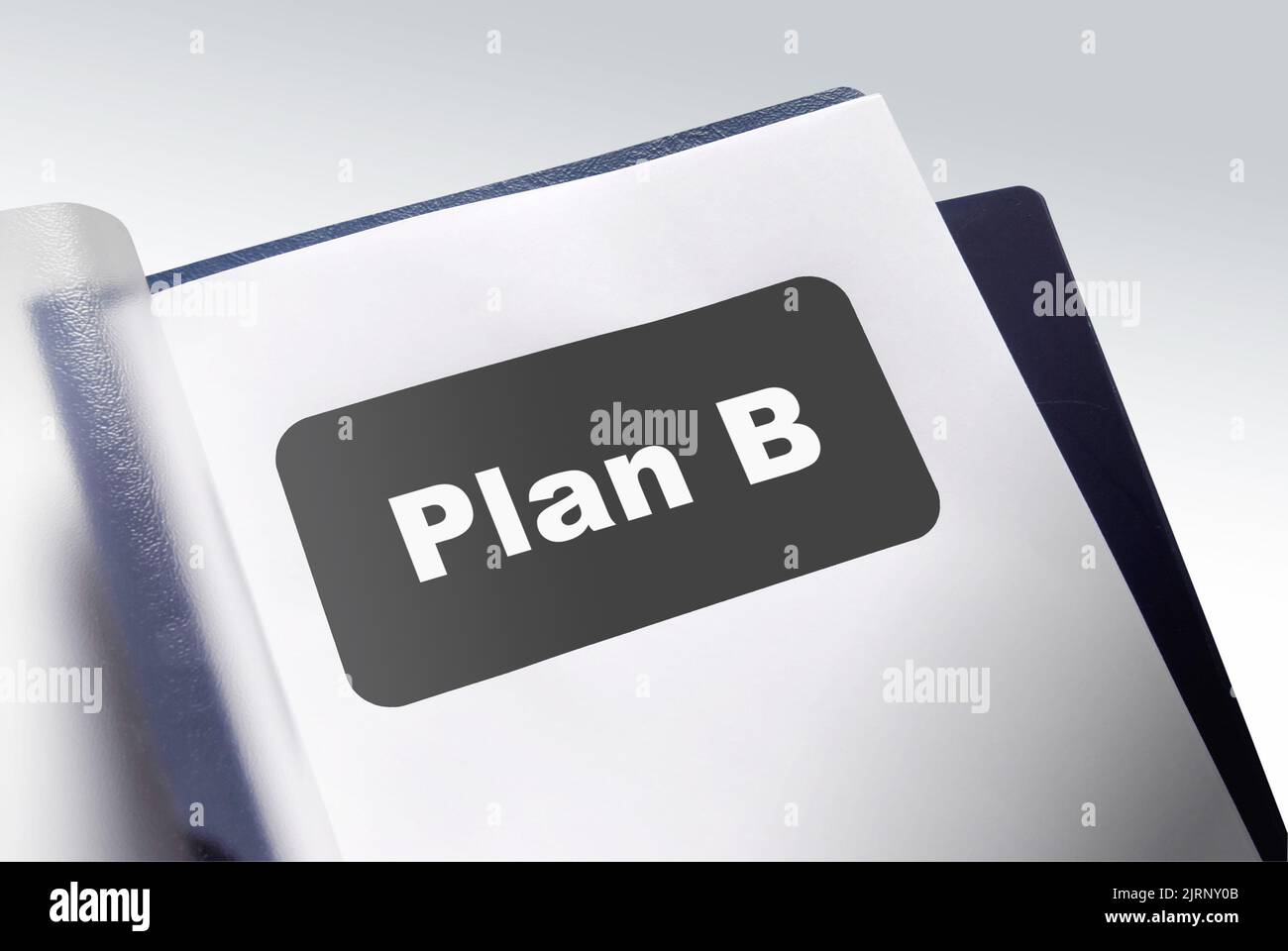 Document title page for plan B concept Stock Photo - Alamy