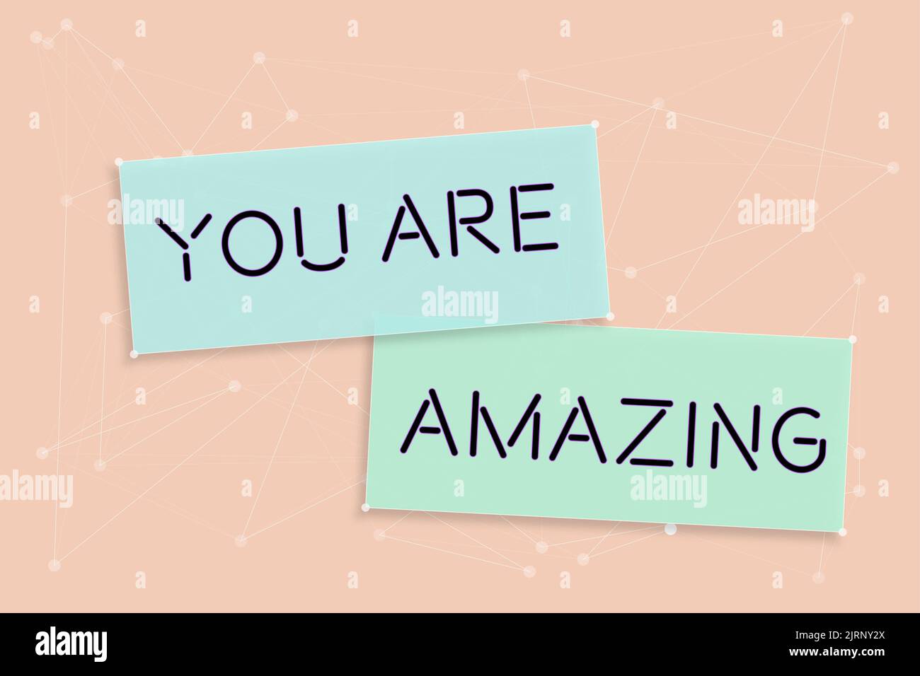 Text caption presenting You Are Amazing. Concept meaning To have a ...