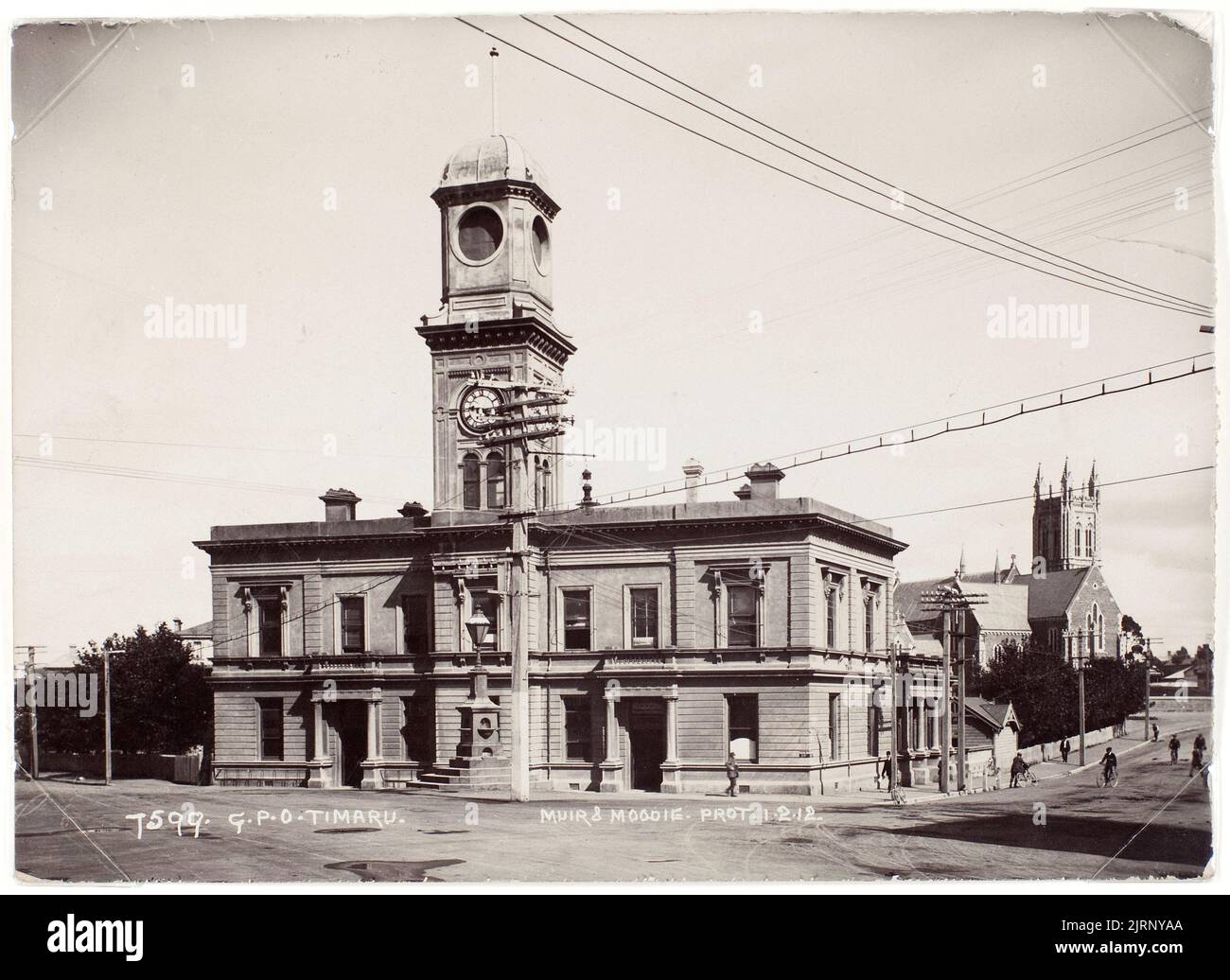 General Post Office, Timaru, 1912, Timaru, by Muir & Moodie Stock Photo ...
