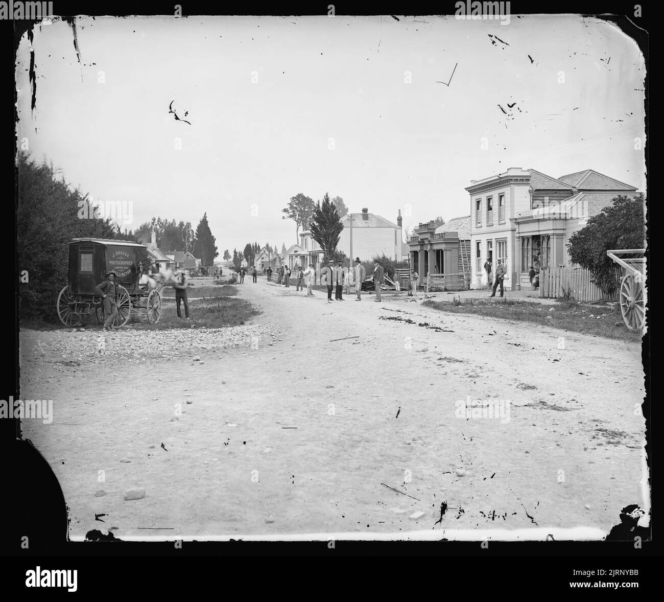 Main street looking south Black and White Stock Photos & Images - Alamy