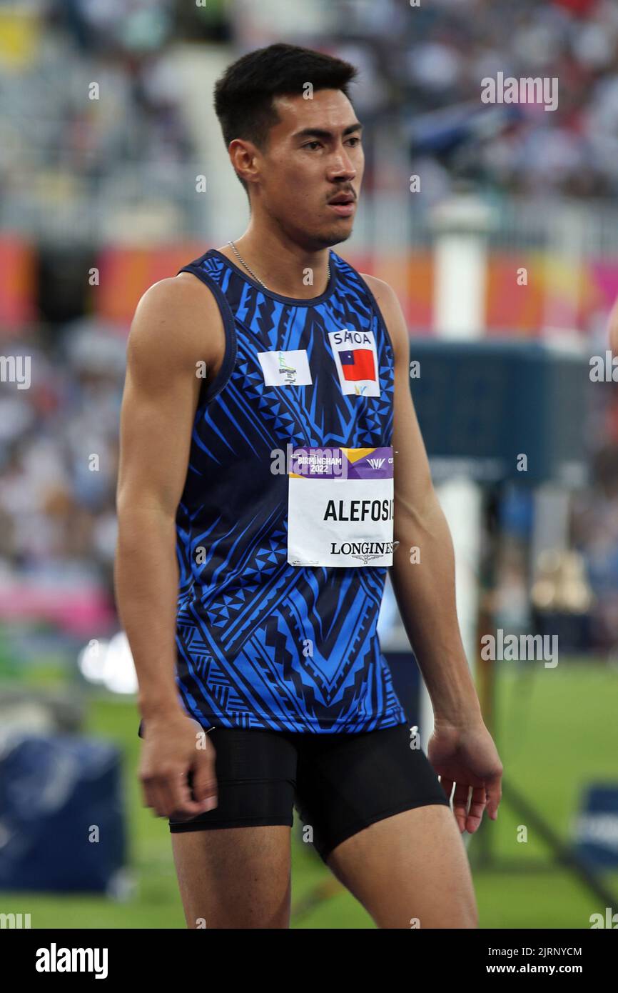 Kolone ALEFOSIO of Samoa in the Men's 110m Hurdles at the 2022 ...