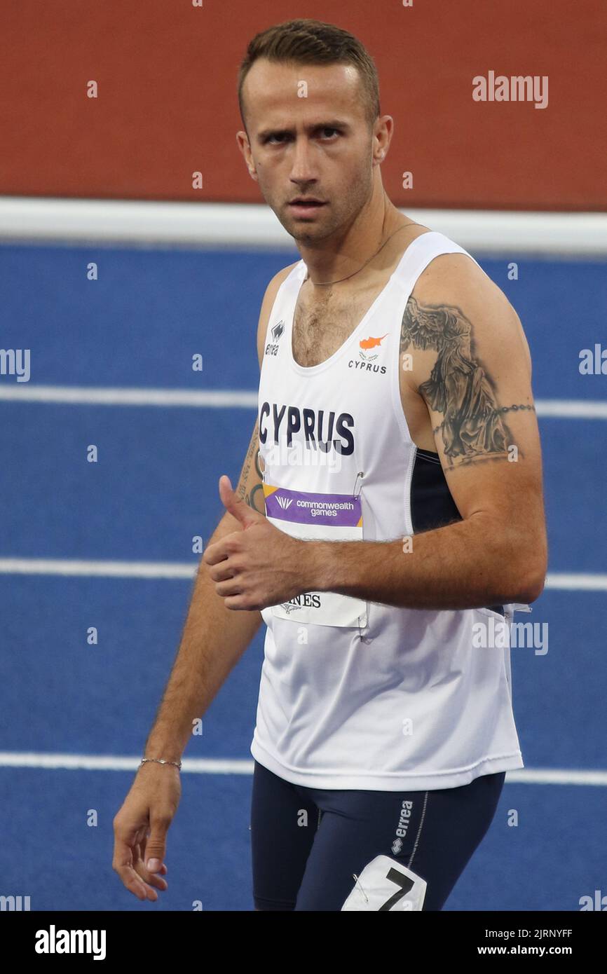 Milan TRAJKOVIC of Cyprus in the Men's 110m Hurdles at the 2022 ...