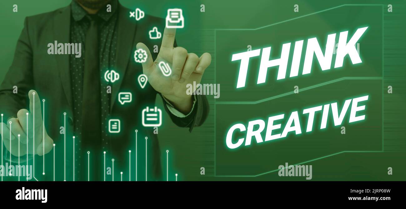 Conceptual caption Think CreativeThe ability to perceive patterns that ...