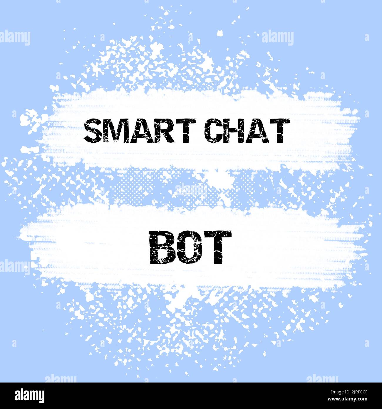 Text caption presenting Smart Chat Bot. Business overview Artificial ...