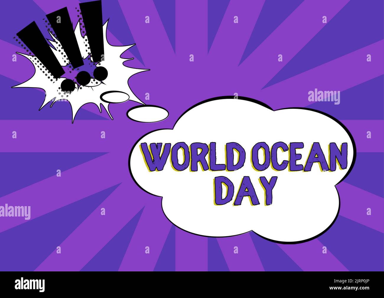 Sign displaying World Ocean Day. Business idea Worldwide celebration ...