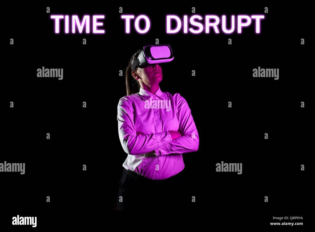 Text sign showing Time To Disrupt. Concept meaning Moment of disruption ...