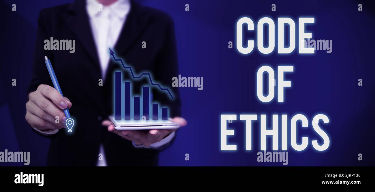 Handwriting text Code Of Ethics. Conceptual photo Moral Rules Ethical ...