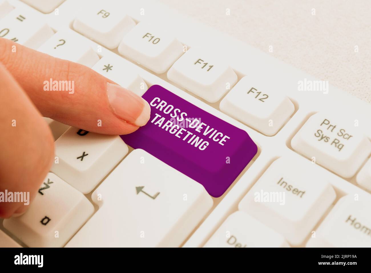 Writing displaying text Cross Device Targeting. Business approach ...