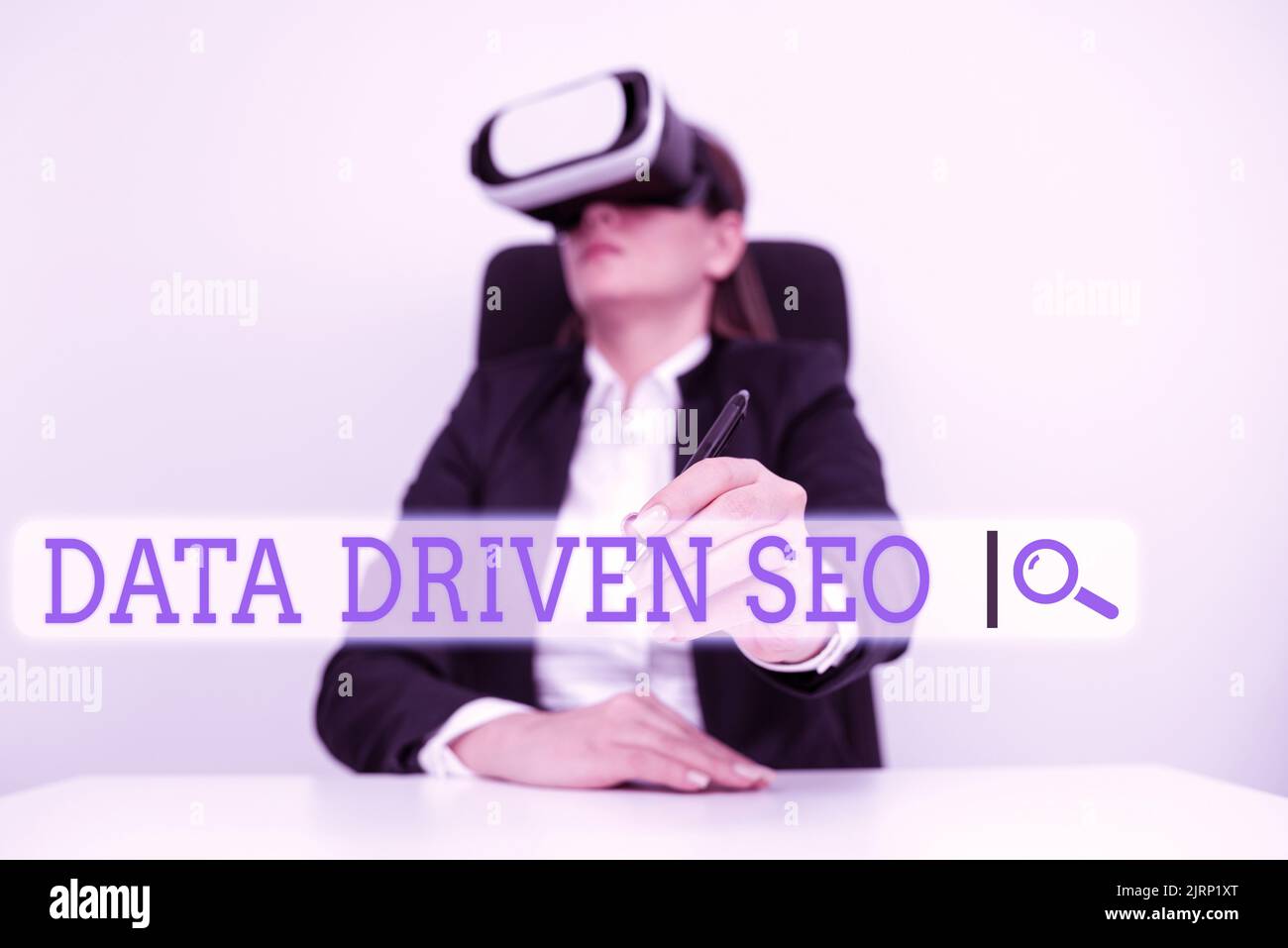 Hand writing sign Data Driven Seo. Business concept Search engine ...