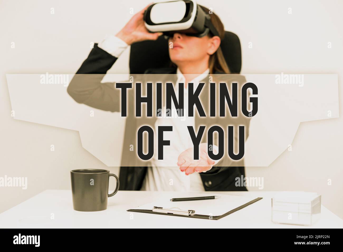 Text caption presenting Thinking Of You. Internet Concept To have ...