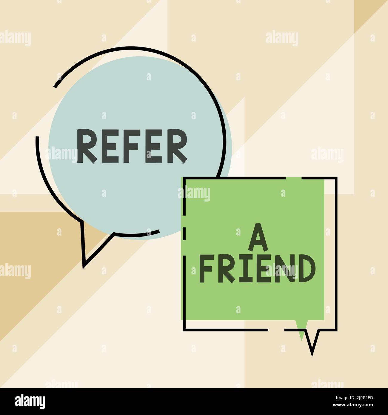 Text showing inspiration Refer A Friend. Concept meaning Recommendation ...