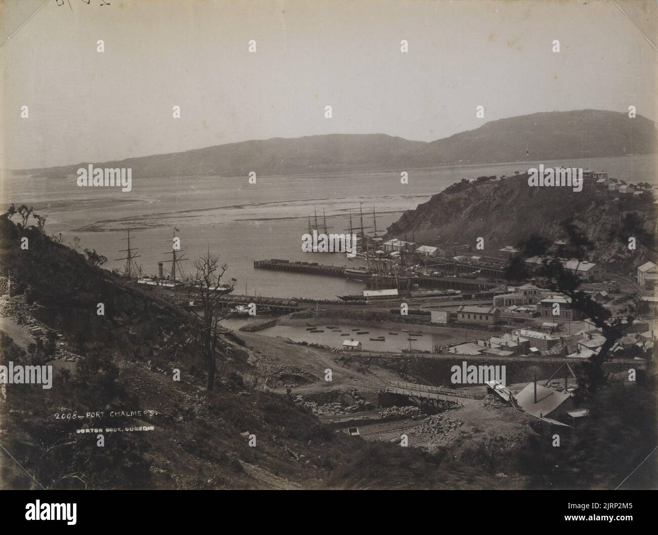 Port Chalmers, 1880s, by Burton Brothers Stock Photo - Alamy