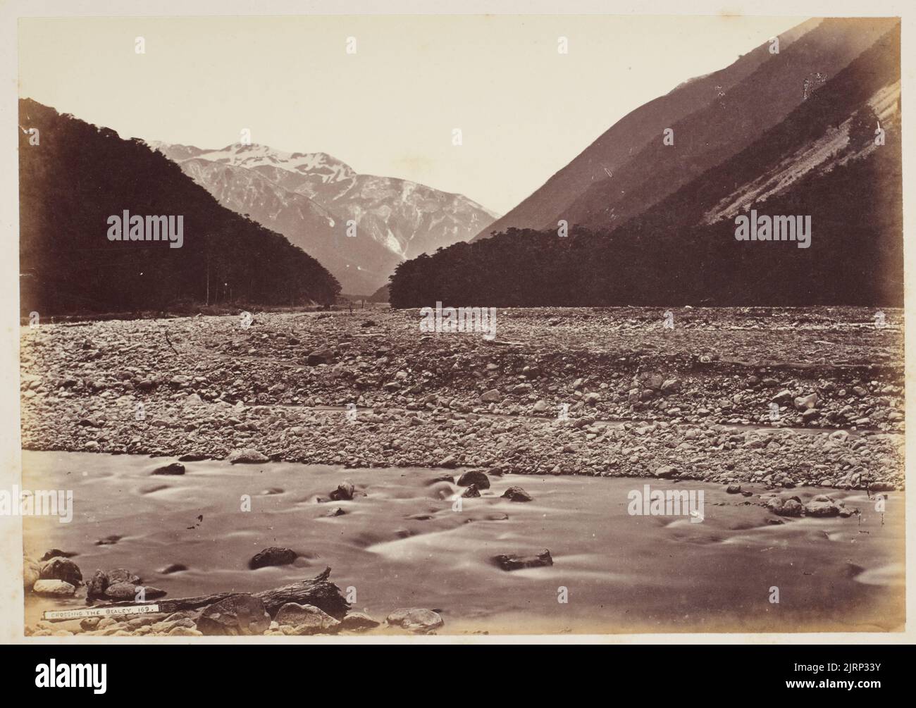 River Bealey Crossing. From the album: Scenes of New Zealand, circa ...