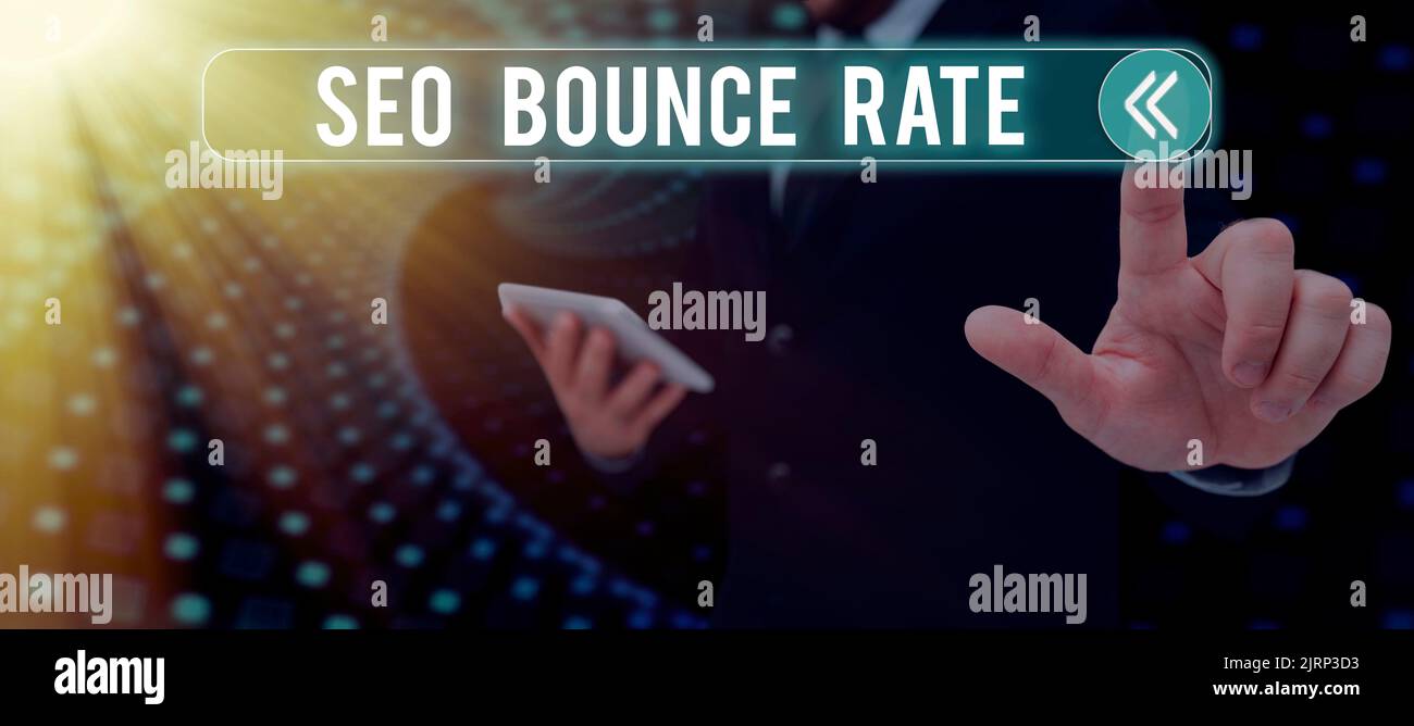 Writing displaying text Seo Bounce Rate. Internet Concept Search engine ...