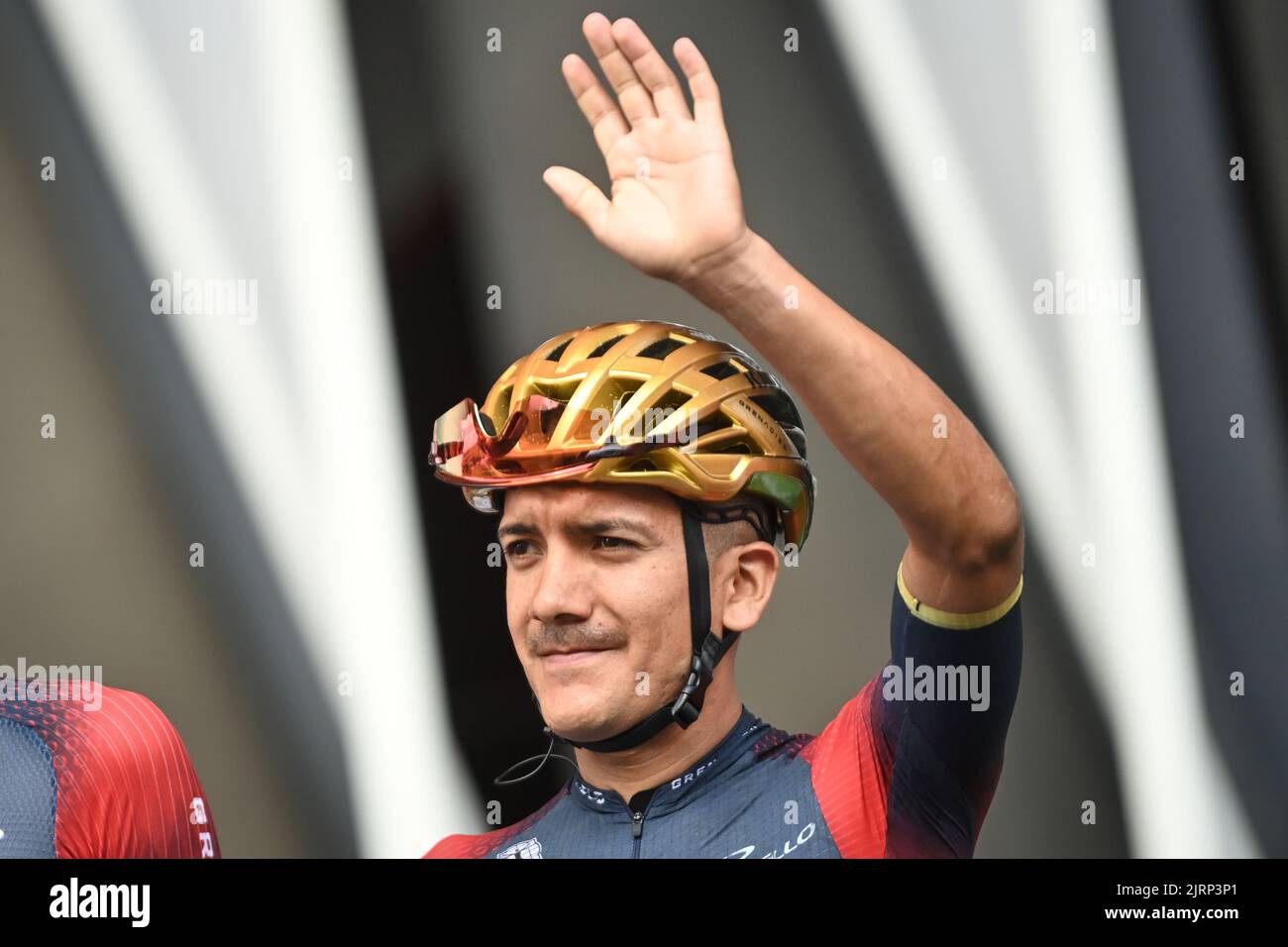 Ecuadorian Richard Carapaz of Ineos Grenadiers pictured at the start of ...