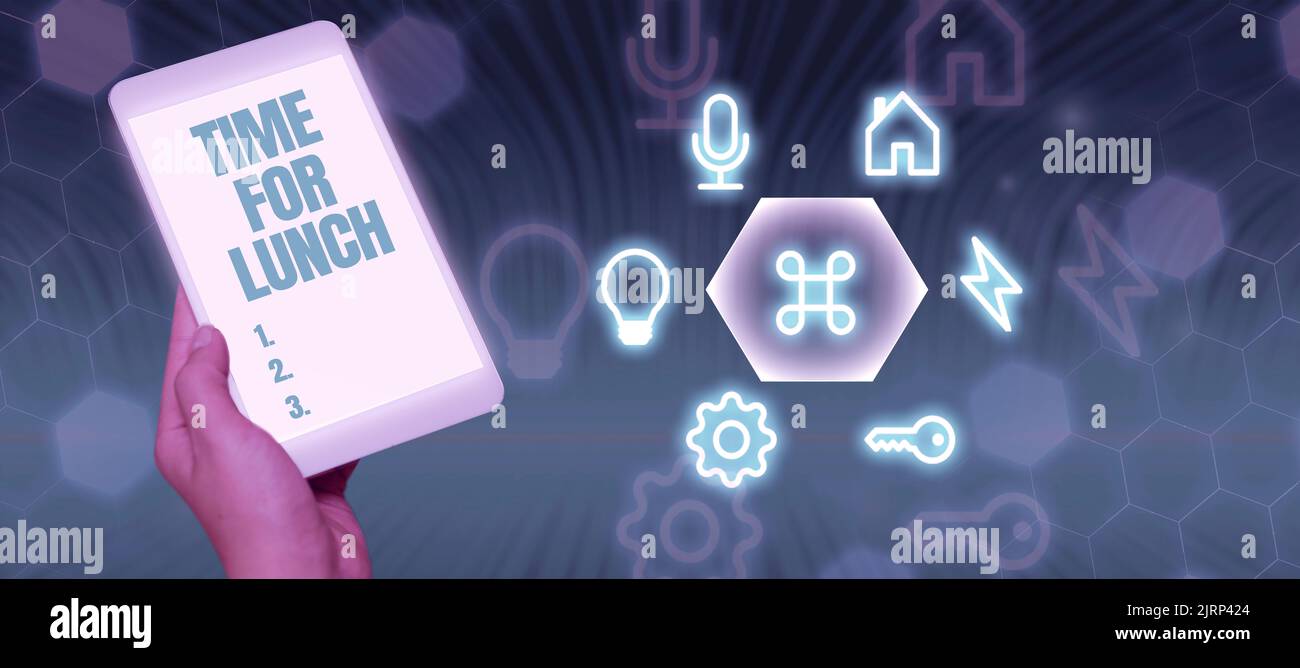 Conceptual display Time For Lunch. Business overview Moment to have a ...