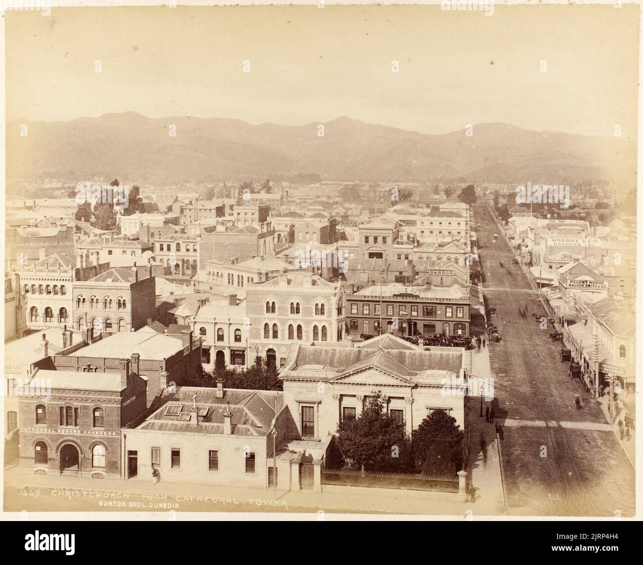 Christchurch from Cathedral Tower. From the album: N.Z. Scenery, circa ...
