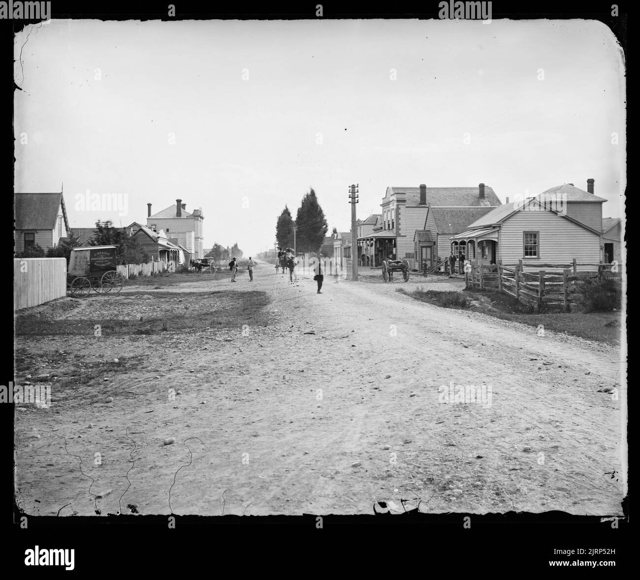 Street scene, circa 1875, Wairarapa, by James Bragge Stock Photo - Alamy