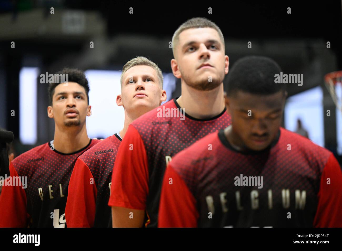 Mon, Belgium. 25th Aug, 2022. Belgium's players pictured before a ...