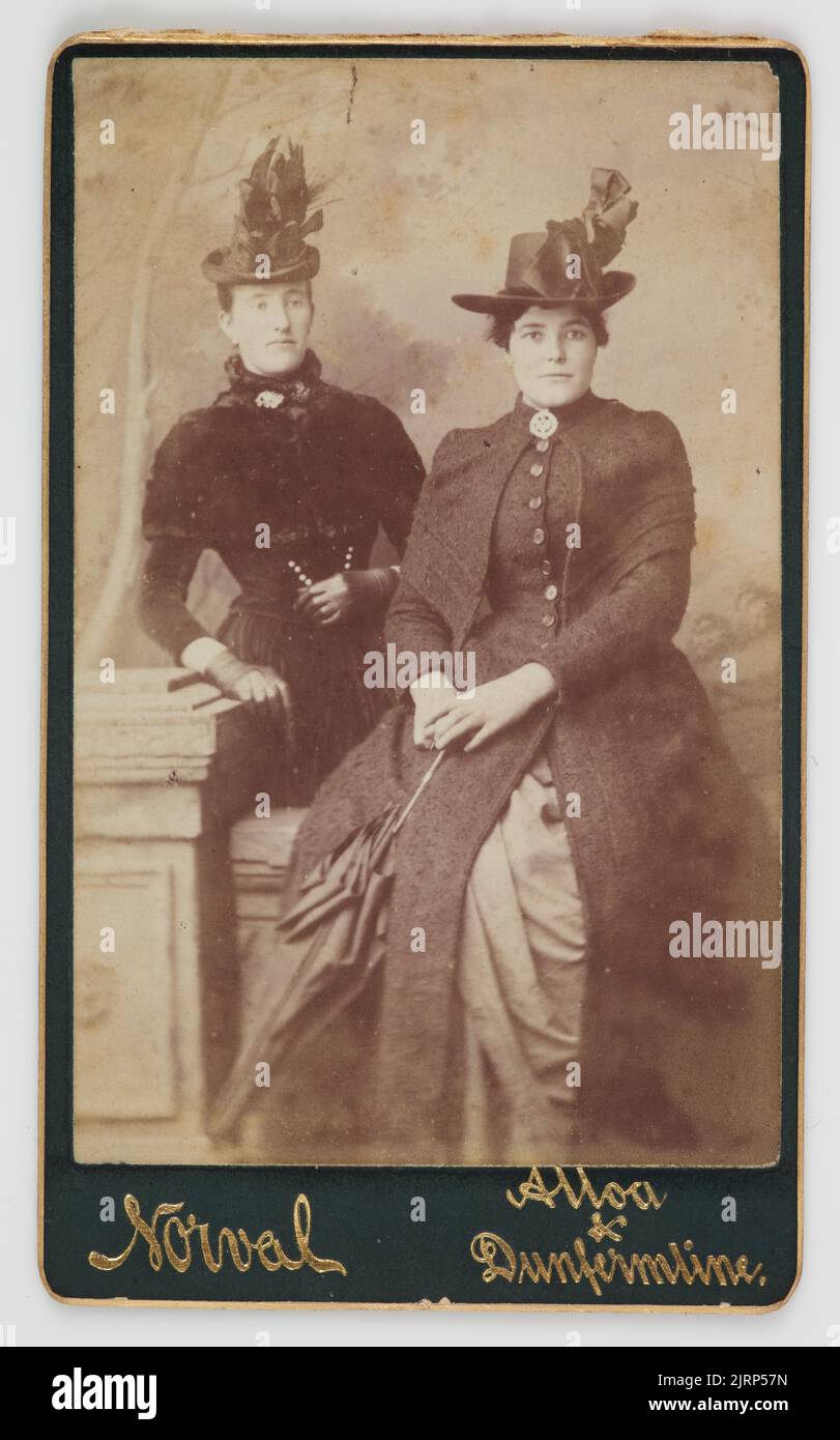 Mrs Stephenson and friend. From the album: McDonald family carte-de ...