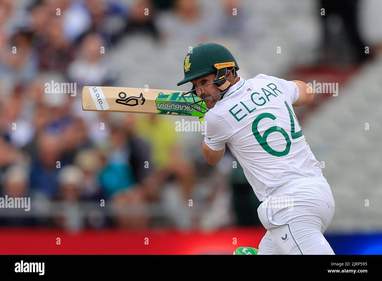 Dean Elgar of South Africa in action during the 2nd Test Stock Photo ...