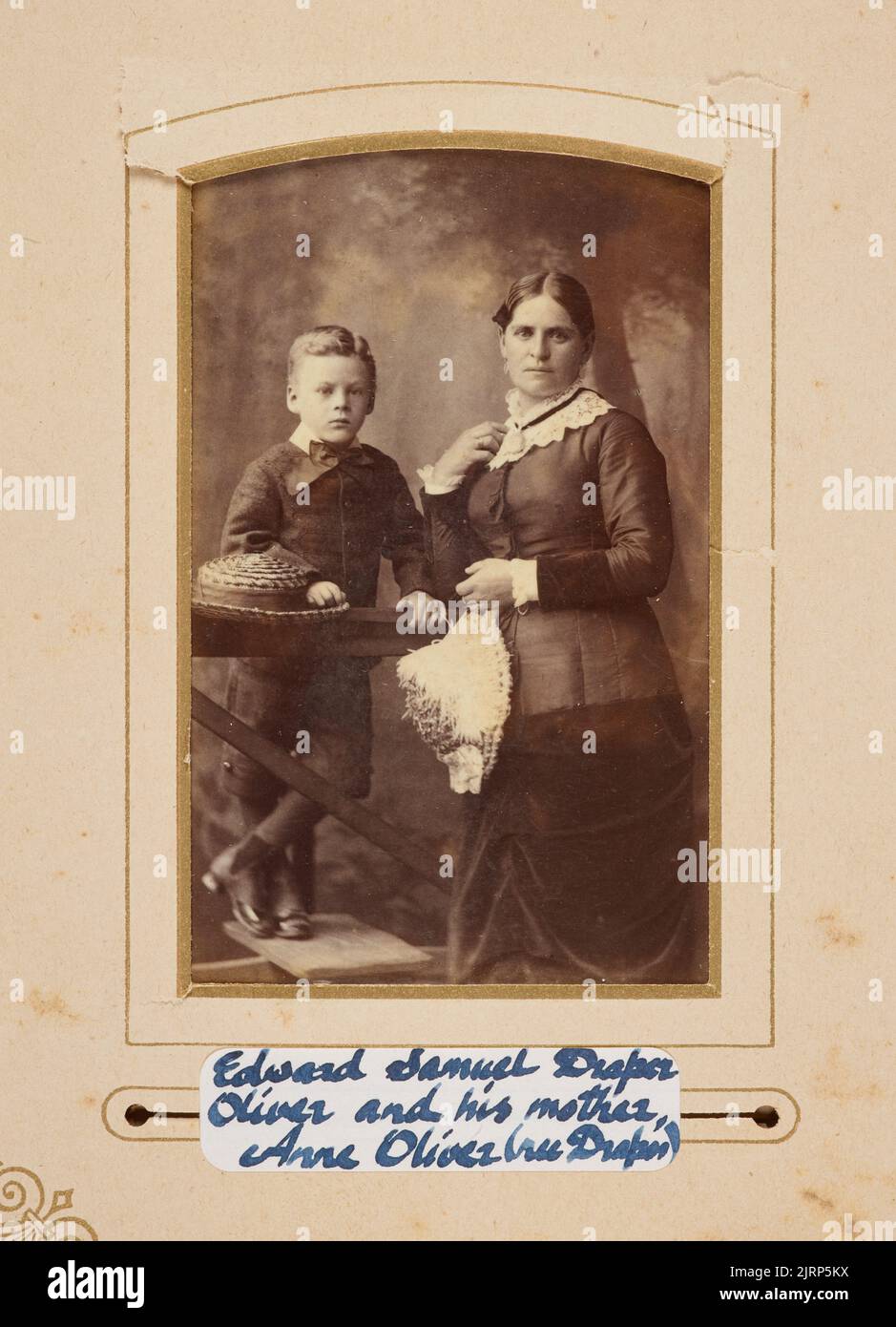 Edward Samuel Draper Oliver and his mother, Anne Oliver (née Draper ...