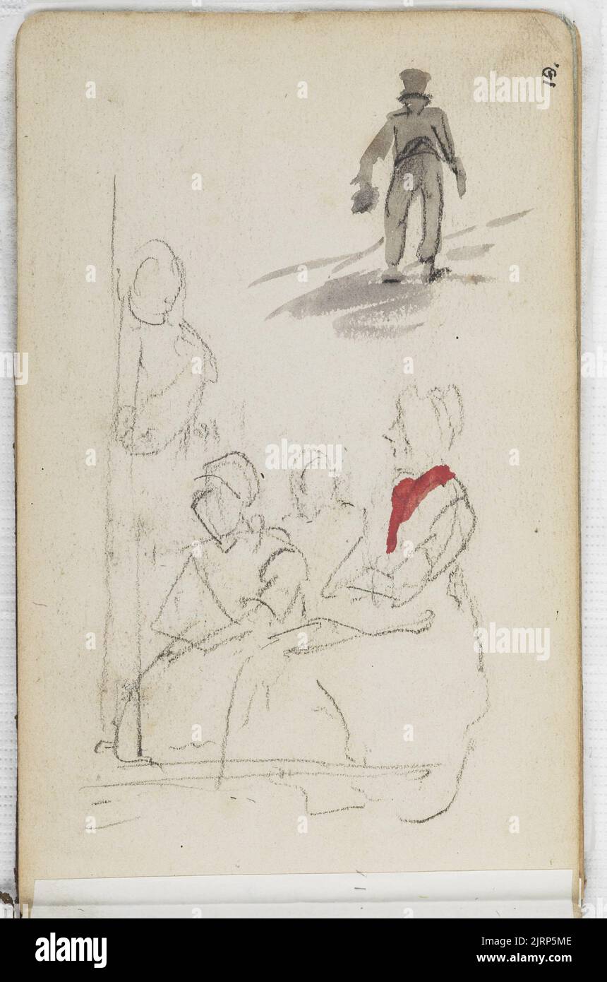 Figure studies. From: An 1876 sketchbook., 1876, by Petrus van der ...