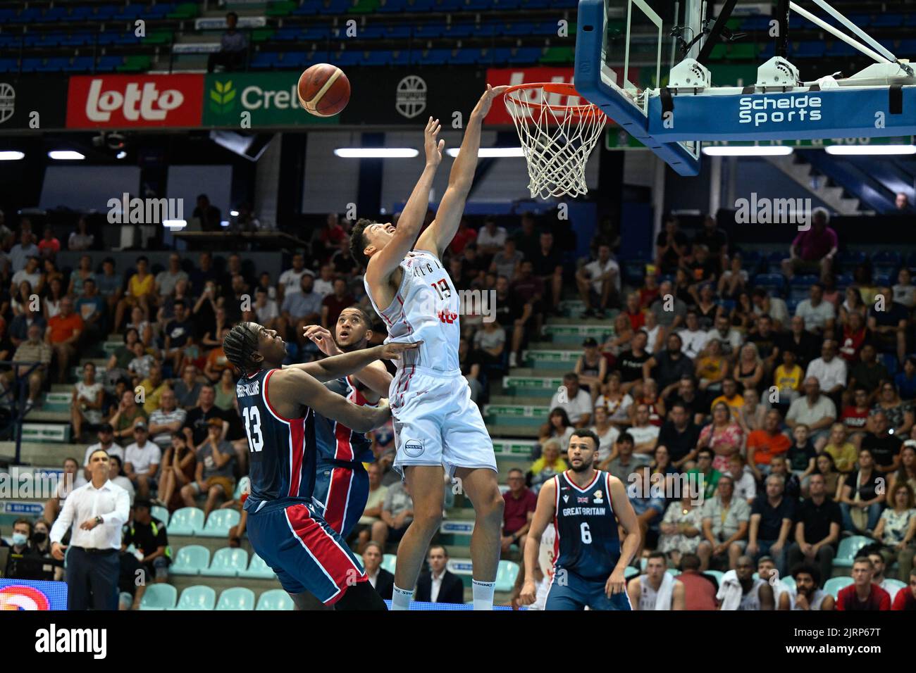 Mon, Belgium. 25th Aug, 2022. British Kavell Bigby-Williams and Belgium ...