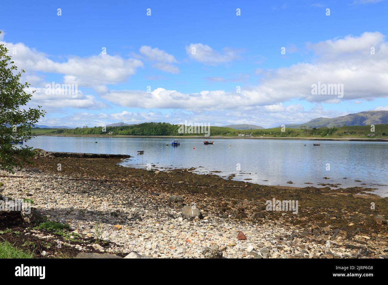 Port Appin, just north of Loch Creran. Looking directly across the ...