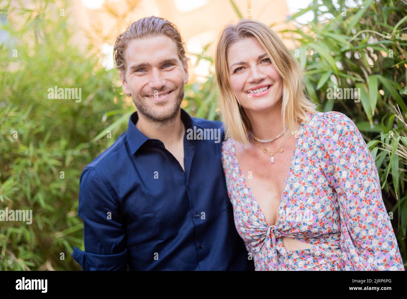 Cologne, Germany. 25th Aug, 2022. Nina Bott, actress, and her husband ...