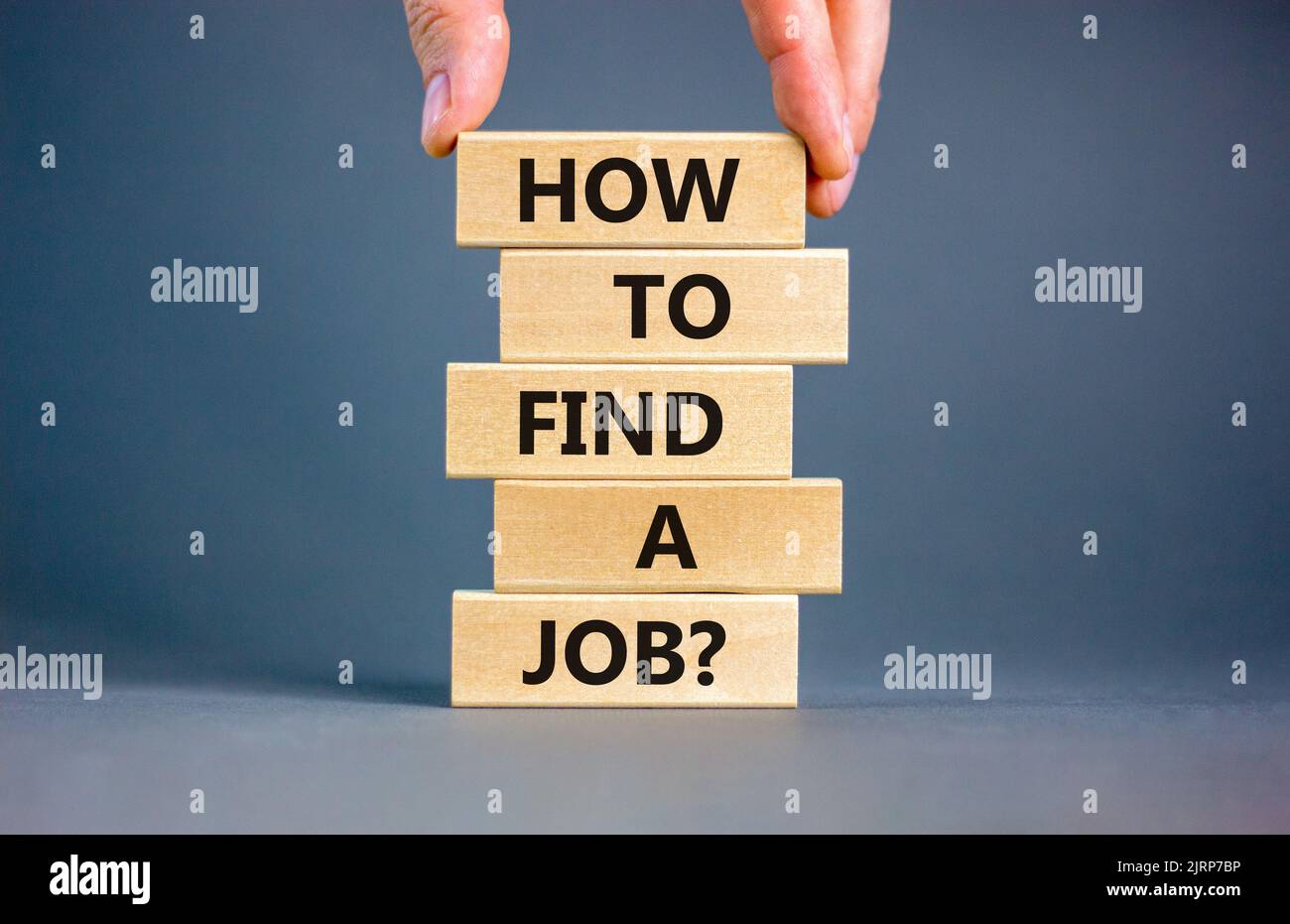 How to find a job symbol. Concept words How to find a job on wooden ...