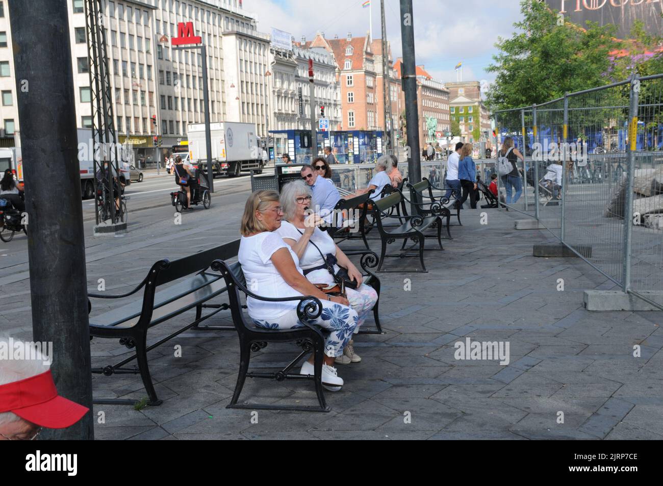 Copenhagen /Denmark/25 August 2022/ Tourists in danish capital ...
