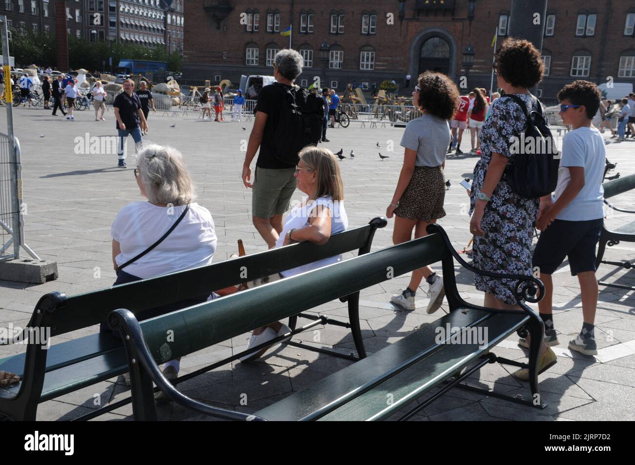Copenhagen /Denmark/25 August 2022/ Tourists in danish capital ...